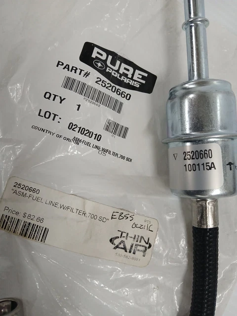 FUEL LINE ASSEMBLY w/Filter RMK Drg IQ 700 2007 OEM Factory Polaris ...