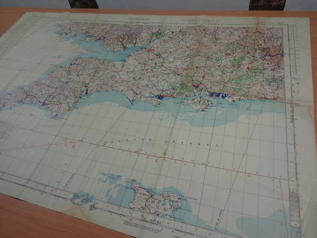 WW2 RAF MAP for D-DAY AIR OPERATIONS (Includes CHERBOURG - Key D-DAY ...