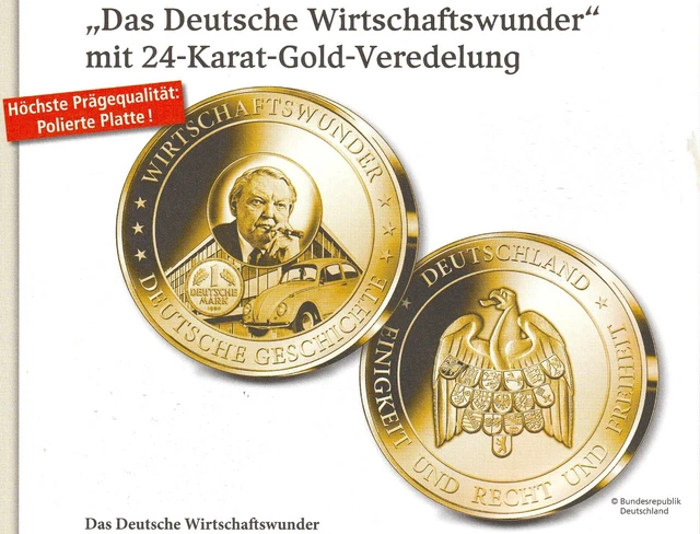 GEDENKPRÄGUNG - DAS Deutsche Wirtschaftswunder - 100 Jahre Deutsche ...