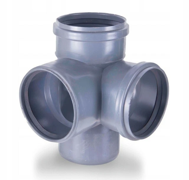 4& SOIL PIPE 110 mm - Double Corner Branch 110/110/110/90° 87½° Sewer ...