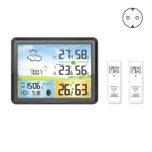 STATION MÉTÉO MULTI-CAPTEURS avec prévisions en temps réel thermomètre hygr EUR 67,98 - PicClick FR