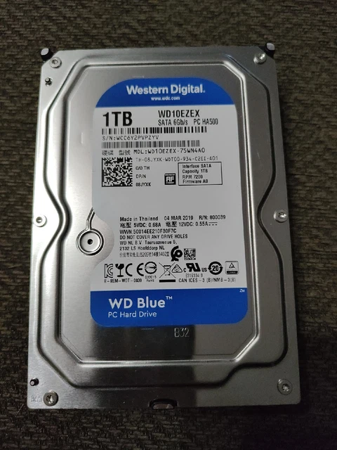 WESTERN DIGITAL BLUE 1TB 3.5" SATA 7200RPM WD10EZEX Hard Drive HDD C £ ...