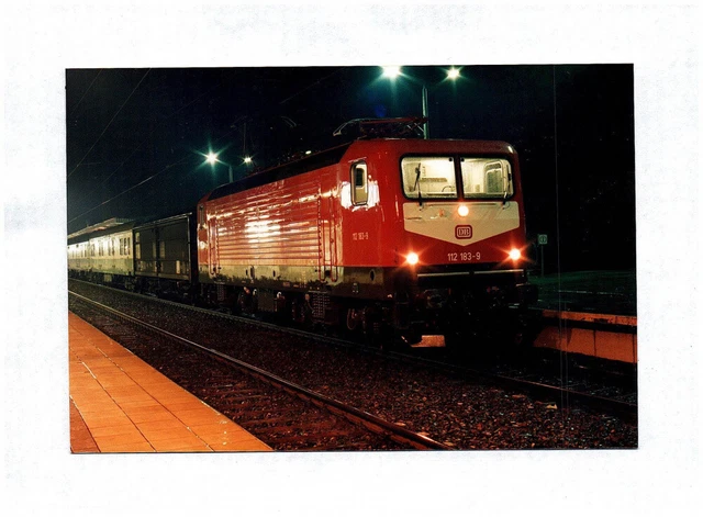 PHOTO GERMAN TRAIN E-lok DB 112 183-9 Locomotive Railway Station £6.20 ...