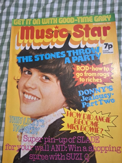 RARE MUSIC STAR Magazine 1st DECEMBER 1973 Osmonds Slade Cassidy Rod ...