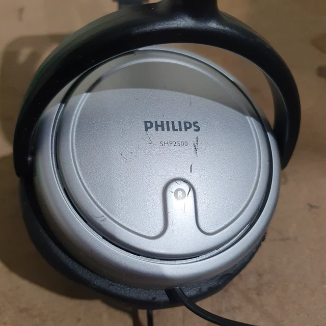 PHILIPS SHP2500 SILVER Indoor Corded Adjustable Full-Size HiFi Stereo ...