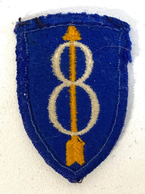 ANTIQUE US ARMY Infantry Division 8th Military Badge Patch Patcher ww2 ...