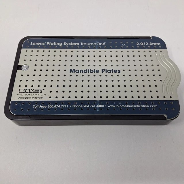 BIOMET, INC. TRAUMAONE Lorenz Plating System Mandible Plates, 2.0/2.3mm ...
