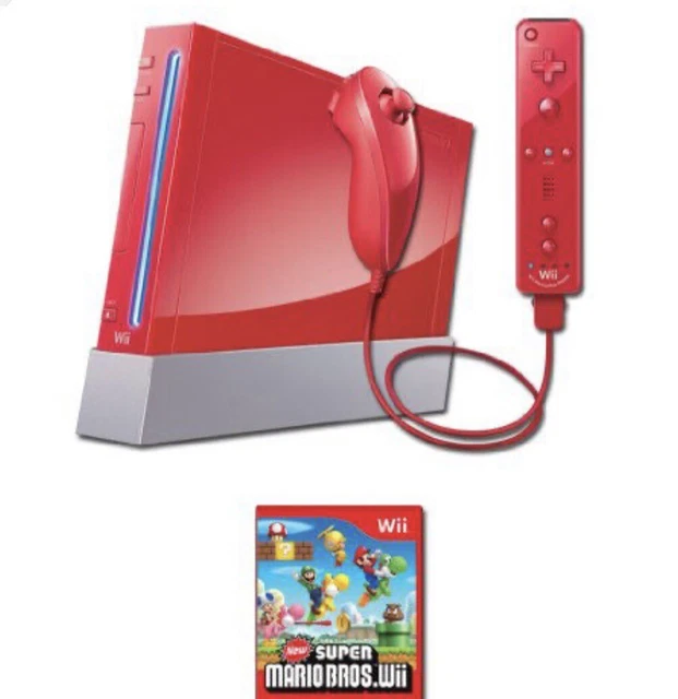 NINTENDO WII NEW Super Mario Bros. 25th Anniversary Red Console LIMITED ...