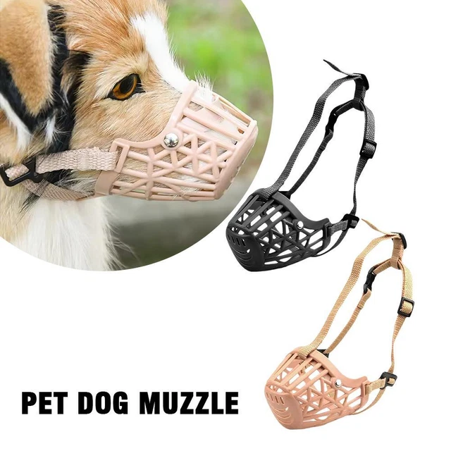SOFT PLASTIC DOG Muzzle Basket Anti-biting Adjusting Straps Mask Dog ...
