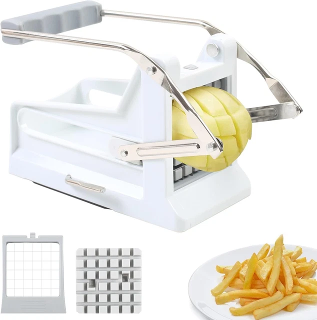 POTATO CHIPPER CHIP Chopper Cutter Slicer Maker & 2 Steel Edges 🍟 ...