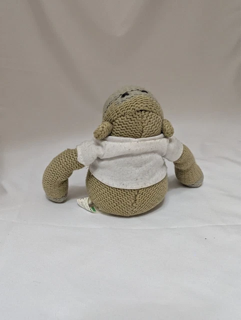 PG TIPS MONKEY Chimp Soft Toy Promotional Grey Brown Knitted 4" Seated ...