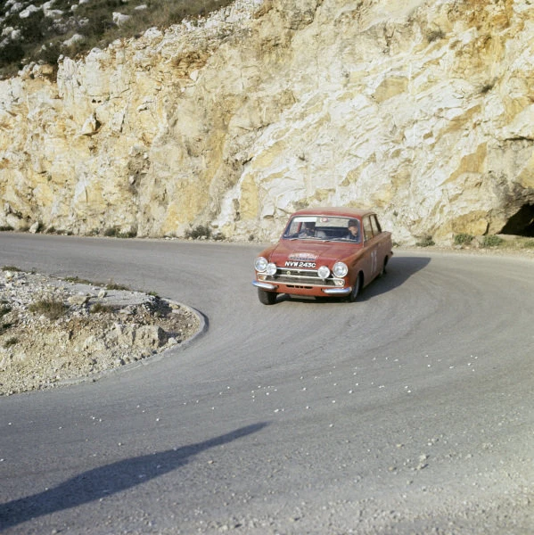 ROGER CLARK AND Brian Melia Ford Cortina 1966 Rally Car Motor Racing ...