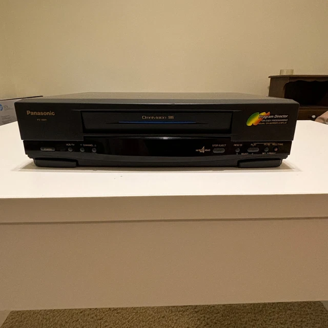 PANASONIC VCR BLUE Line Omnivision VHS Player Recorder No Remote TESTED ...