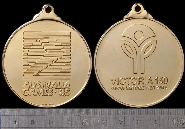 AUSTRALIA: 1984-5 SESQUICENTENARY of Victoria 150 Years Games medal $14 ...