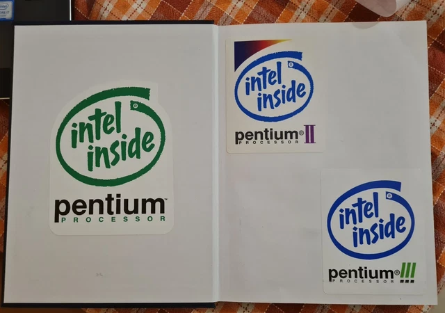 INTEL INSIDE LOGO CPU COMPUTER STICKERS BADGE PENTIUM 286 386 486 II 3 ...