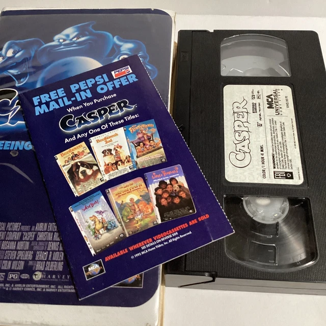 CASPER (VHS, 1997, Clamshell) Christina Ricci Bill Pullman MCA ...