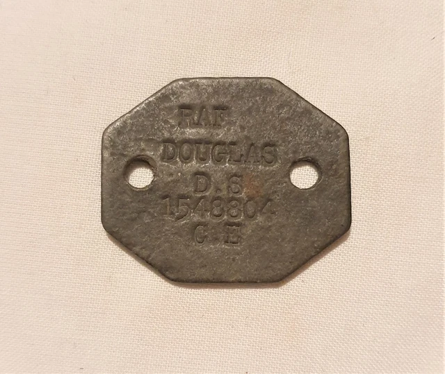 ORIGINAL WW2 BRITISH RAF Royal Air Force Identity Disc D.S. Douglas £19 ...