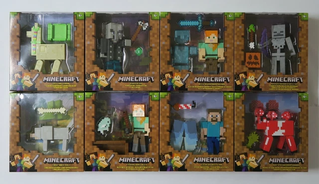 MINECRAFT BASIC ACTION Figure New 8 Wolf, Skeleton, Vindicator, Llama ...