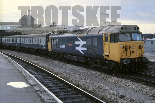 35MM SLIDE BR British Railways Diesel Loco Class 50 50038 Weston-super ...