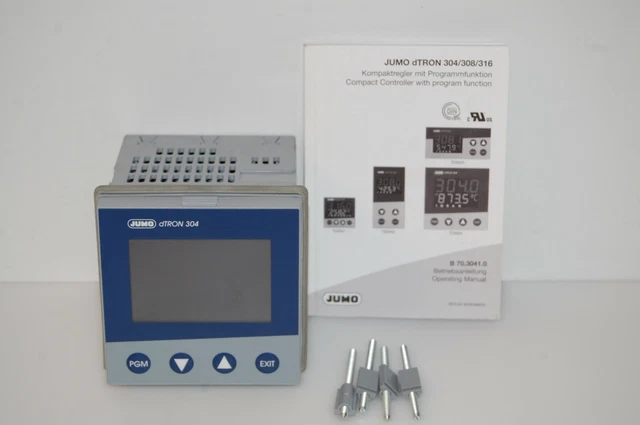 JUMO DTRON 304 PID Temperature Controller Pt100, Pt500, Pt1000, KTY11-6 ...