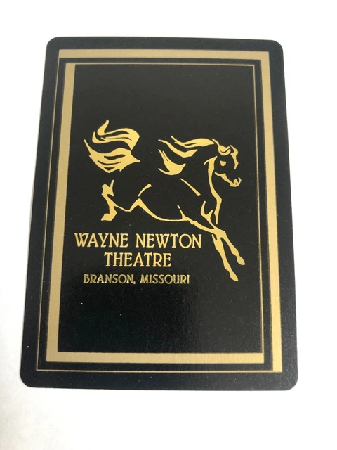 WAYNE NEWTON THEATRE Advert Gold Silhouette Horse Logo Vintage Swap ...