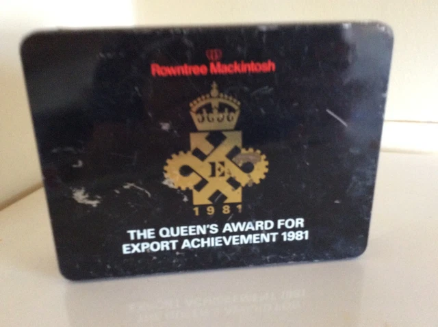 ROWNTREE MACKINTOSH 1981 Queen's Award For Export Achievement Tin- F ...