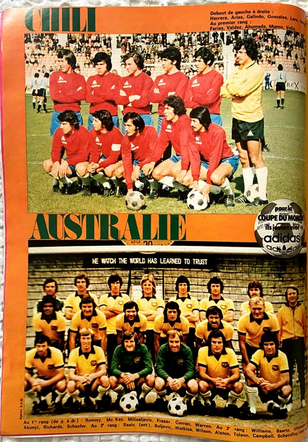 FOOTBALL FUTBOL POSTER team Wilson Australia Chile Mundial world cup WM ...