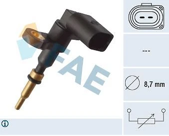 SENSORE TEMPERATURA REFRIGERANTE FAE per Audi A3 berlina 8V 1.6 2.0 13 ...