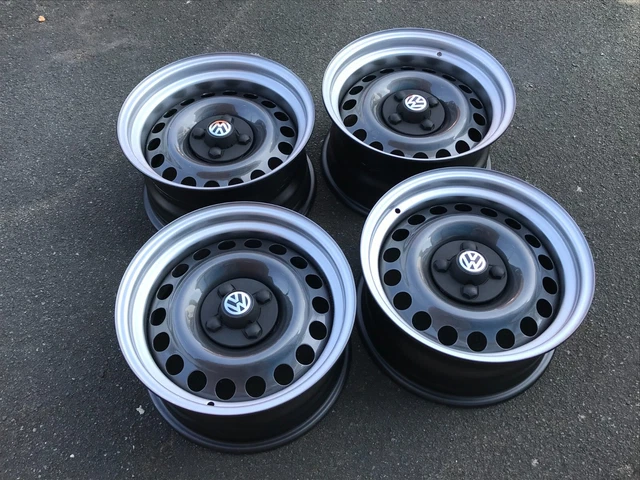 VOLKSWAGEN GOLF MK1 banded steel wheels, 15inch 4x100 staggered £295.00 ...