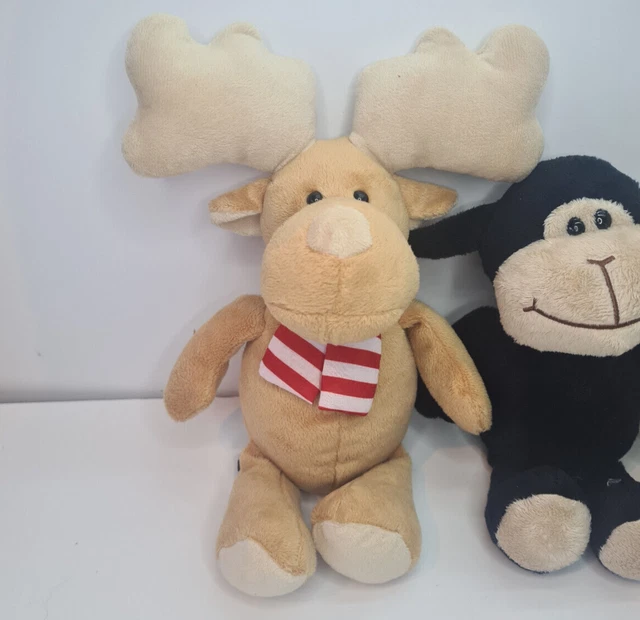 KINDER ANIMAL PLUSHES 4 Piece Bundle Moose Sheep & Penquin £19.93 ...