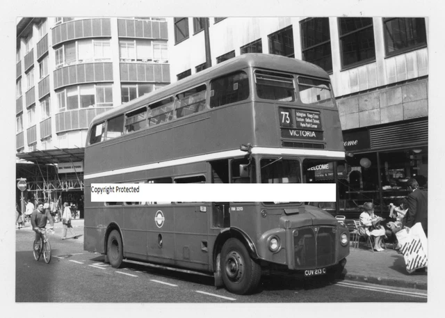 LONDON TRANSPORT BUS Photograph AEC Routemaster RM 2213 CUV 213C Rte 73 ...