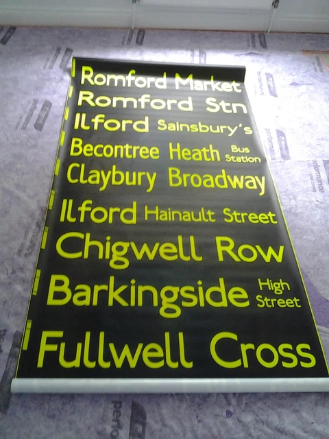 EAST THAMES BUSES Vintage Bus Destination Blind £47.52 - PicClick UK