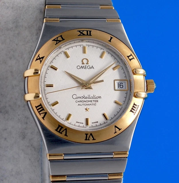 MENS OMEGA CONSTELLATION 18K Gold & SS Automatic Chronometer Watch - 1302.30 £1,456.66 - PicClick UK