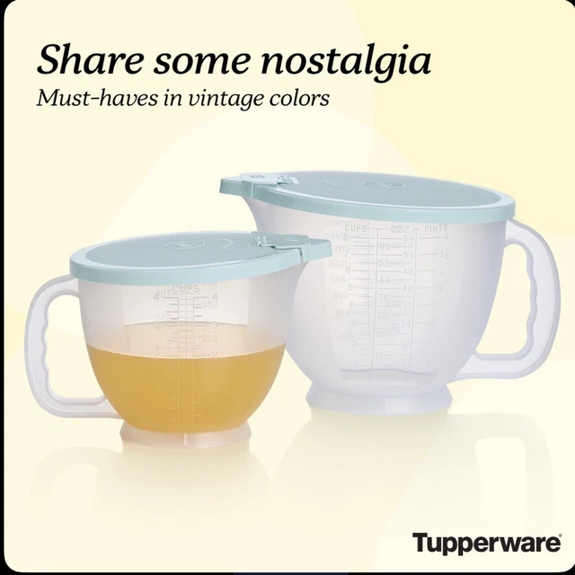 NEW TUPPERWARE CLASSIC Mix N Stor Pitcher Set of 2 -NIP $35.00 - PicClick