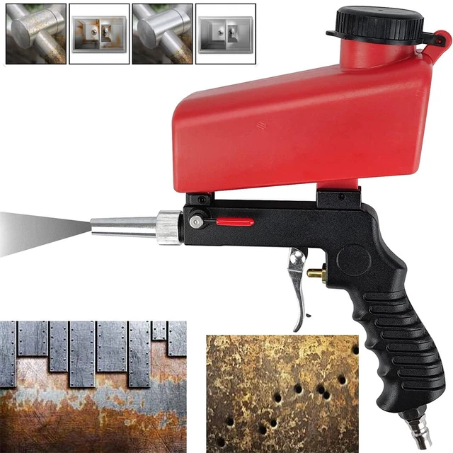 AIR SANDBLASTING GUN Compressor Handheld Sand Blaster Shot Media ...