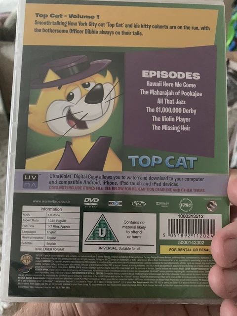 TOP CAT dvd volume 1 new sealed item £3.80 - PicClick UK
