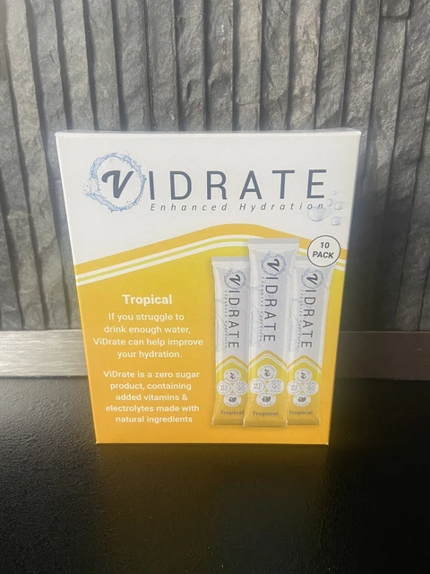 VIDRATE HYDRATION POWDER 10 x 5g Sachets - TROPICAL - Brand New! £10.99 ...