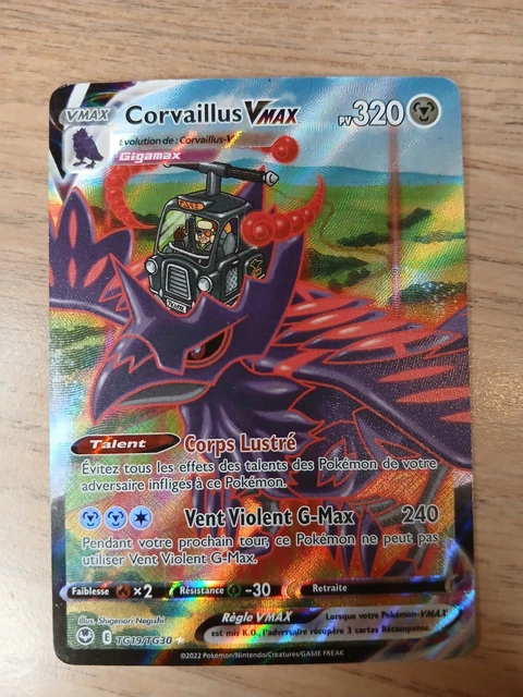 CARTE POKÉMON CORVAILLUS VMAX TG19/TG30 EB12 Tempête Argentée Neuf FR ...