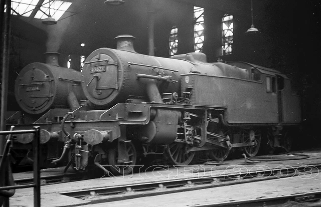 ORIGINAL 35MM B&W Negative of ex LMS 2-6-4Ts 42622 & 42394 at Holbeck ...