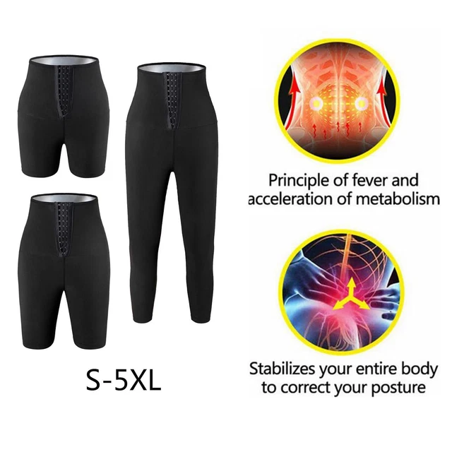 WOMEN HOT SAUNA Sweat Pants Fitness Gym Exercise Workout Running ...