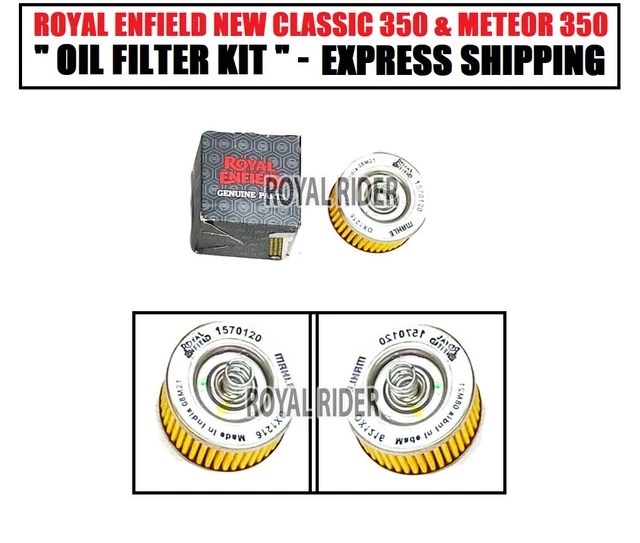 ROYAL ENFIELD NEW Classic 350 & Meteor 350 "Oil Filter Kit" $36.99 ...