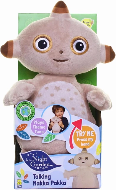 MAKKA PAKKA TALKING Teddy Bear, Cbeebies Night Garden Sensory Toy for ...