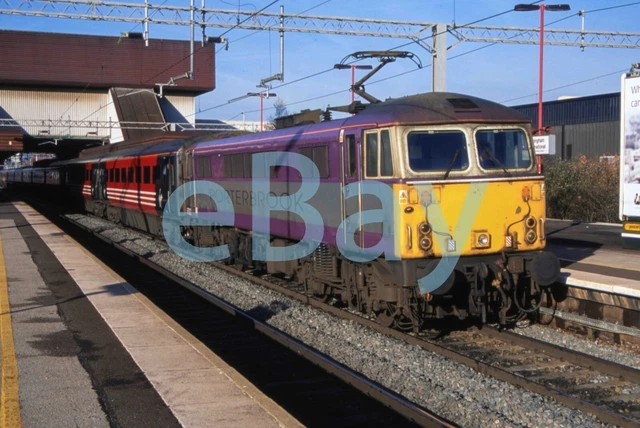 35MM RAILWAY SLIDE of Class 87 87002 @ Birmingham Intl Copyright to ...