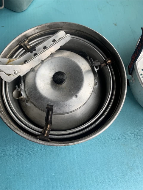 TRANGIA COOKING SET Saucepans,kettle Frying Pan Billy Cans Camping £14. ...