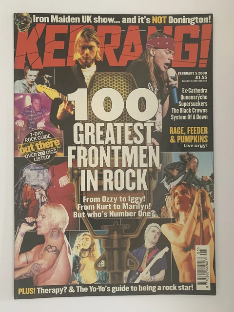 KERRANG MAGAZINE ISSUE 787 100 Greatest Frontmen Kurt Cobain Axl Rose ...