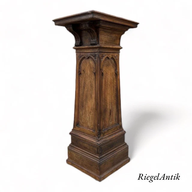 GRÜNDERZEIT PRUNKSÄULE PODEST Holzsäule Postament Holzpodest ...