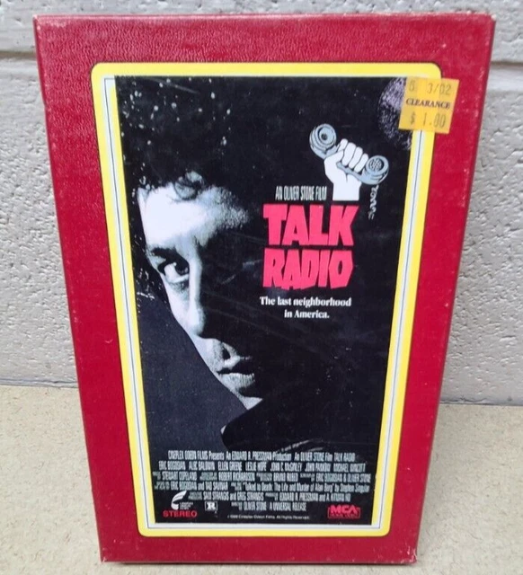 TALK RADIO - Big Box VHS Eric Bogosian Alec Baldwin Ellen Greene Oliver ...