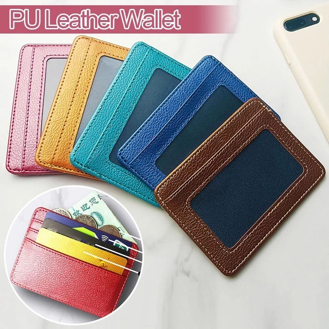 PORTACARTA DI CREDITO bus pass carta portacarta in pelle poliuretano ...