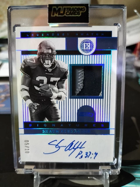 2023 ENCASED SHAUN ALEXANDER Patch Auto /10 On Card Seahawks Legendary ...