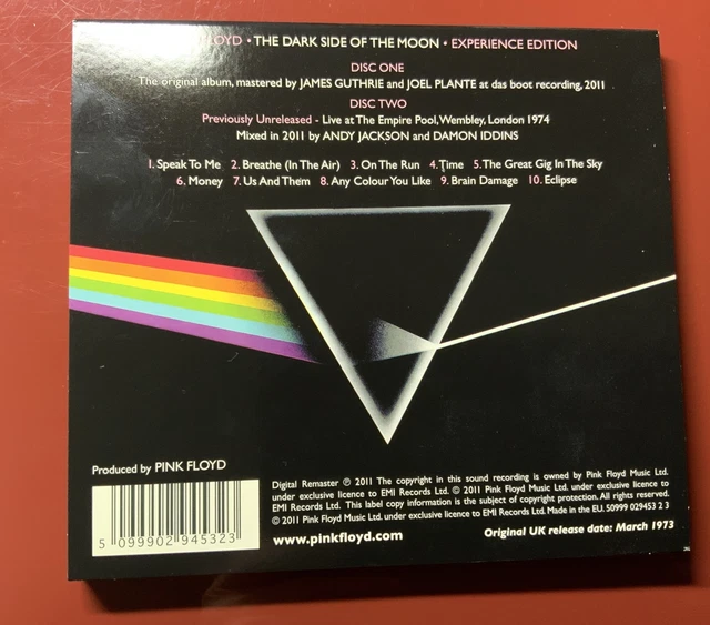 PINK FLOYD-THE DARK Side Of The Moon-Experience Edition- 2 CD‘s EUR 1 ...